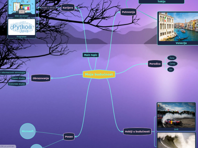 Moja budućnost - Mapa Mental - Amostra